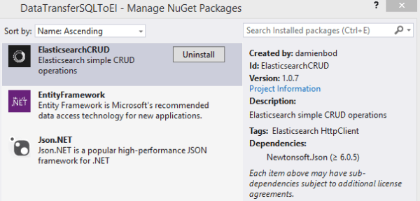 Transferring data to Elasticsearch from MS SQL Server using ...