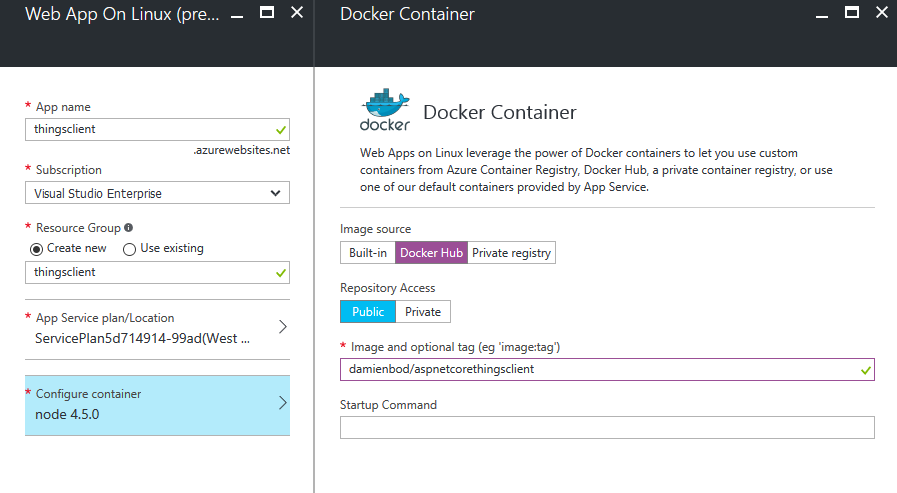 Creating an ASP.NET Core Docker application and deploying to Azure ...