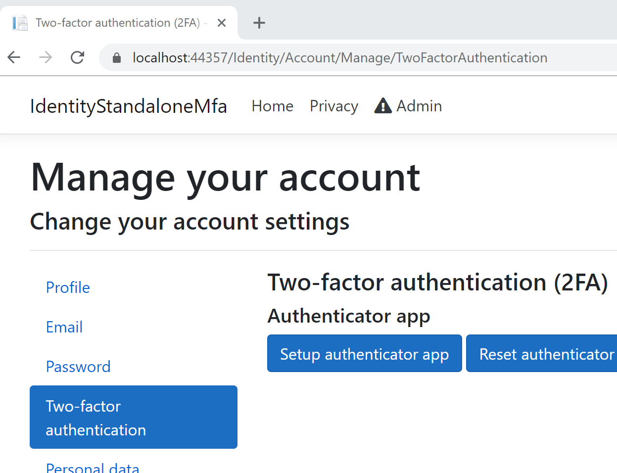 Requiring MFA for Admin Pages in an ASP.NET Core Identity application ...