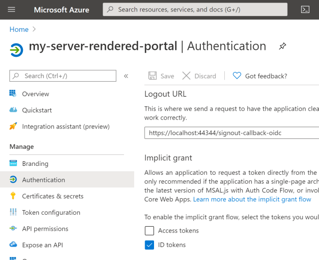 Login and use an ASP.NET Core API with Azure AD Auth and user access ...
