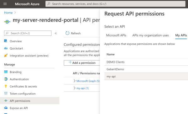 Login and use an ASP.NET Core API with Azure AD Auth and user access ...