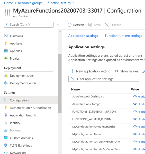 Azure Functions Configuration and Secrets Management | Software Engineering