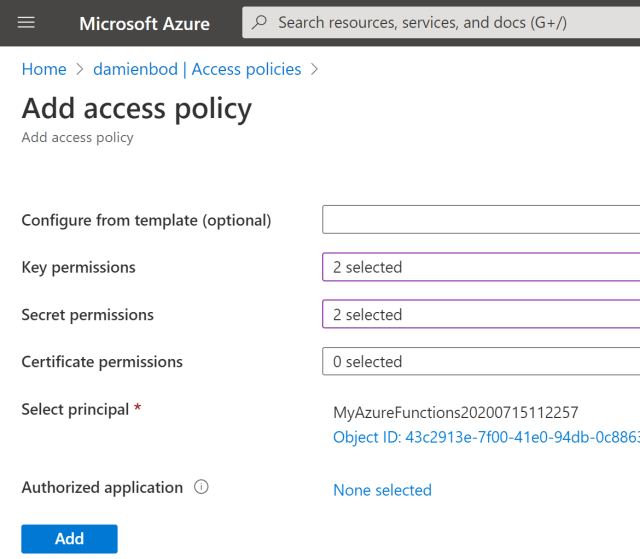 Using Key Vault and Managed Identities with Azure Functions | Software ...