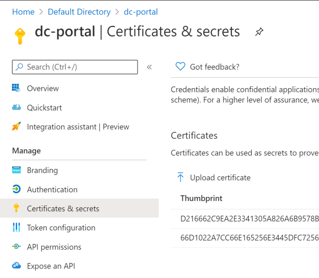 Using Key Vault certificates with Microsoft.Identity.Web and ASP.NET ...