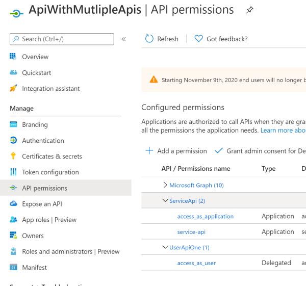 Using multiple APIs in Angular and ASP.NET Core with Microsoft Entra ID authentication ...