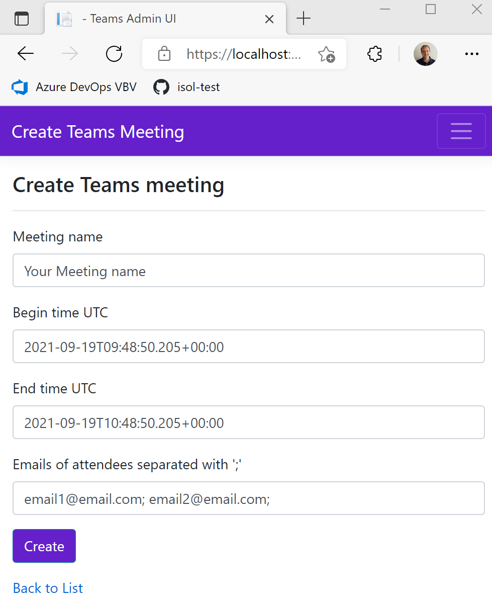 Creating Microsoft Teams meetings in ASP.NET Core using Microsoft Graph ...