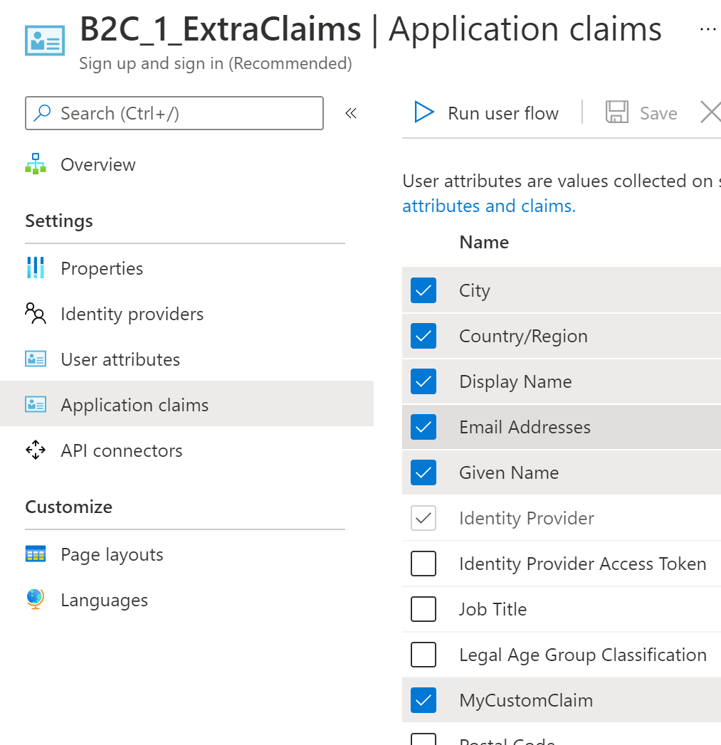 Add extra claims to an Azure B2C user flow using API connectors and ASP ...