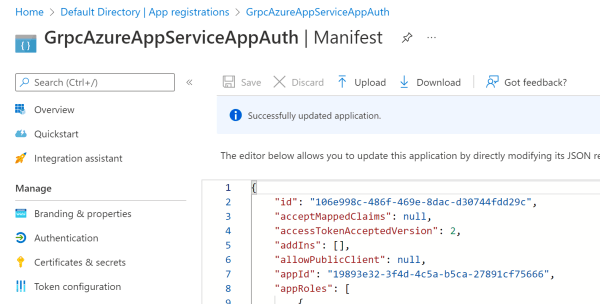 Setup application client in Azure App Registration with App roles to ...