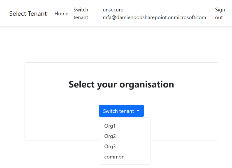Switch tenants in an ASP.NET Core app using Azure AD with multi tenants ...