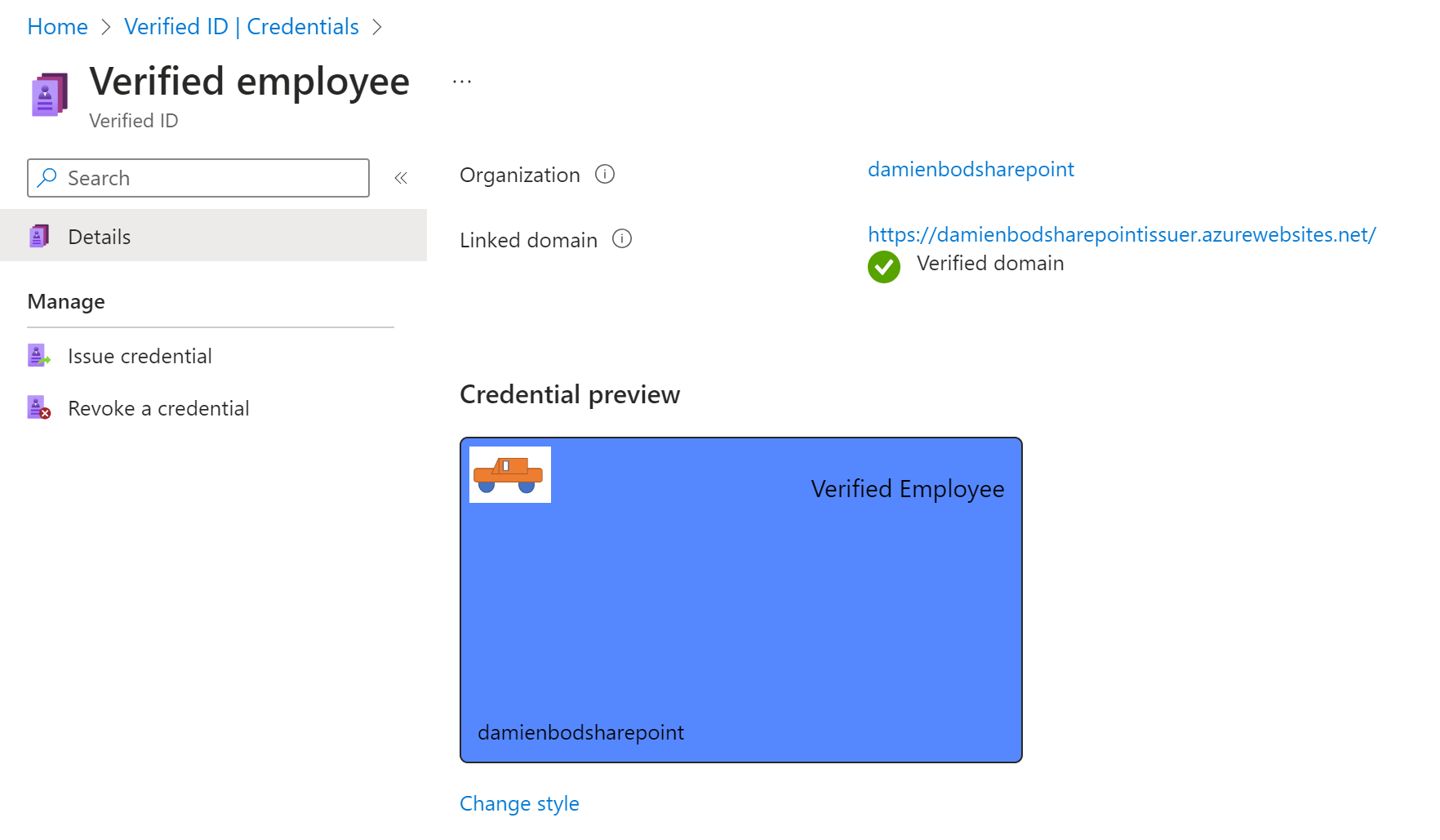 Issue Employee verifiable credentials using Entra Verified ID and ASP ...